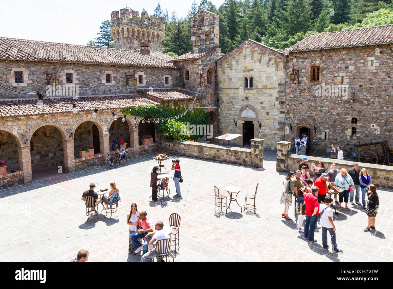 Calistoga, California - May 10 : tourist enjoying a tour of this 13th ...