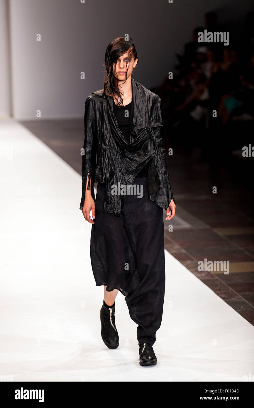Copenhagen, Denmark, August 5th, 2015. A model walks the runway wearing ...