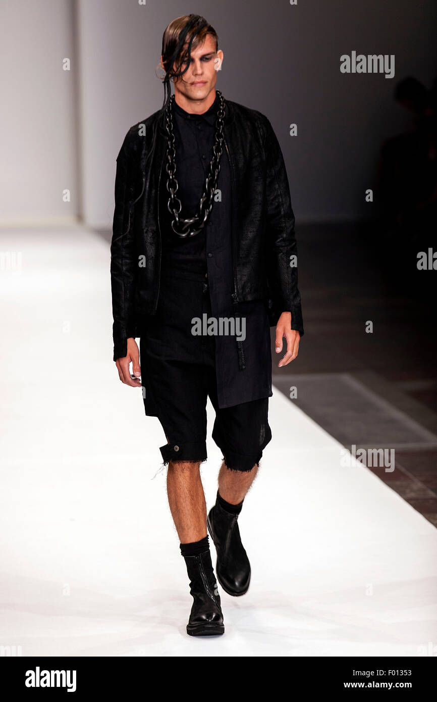 Copenhagen, Denmark, August 5th, 2015. A model walks the runway wearing ...