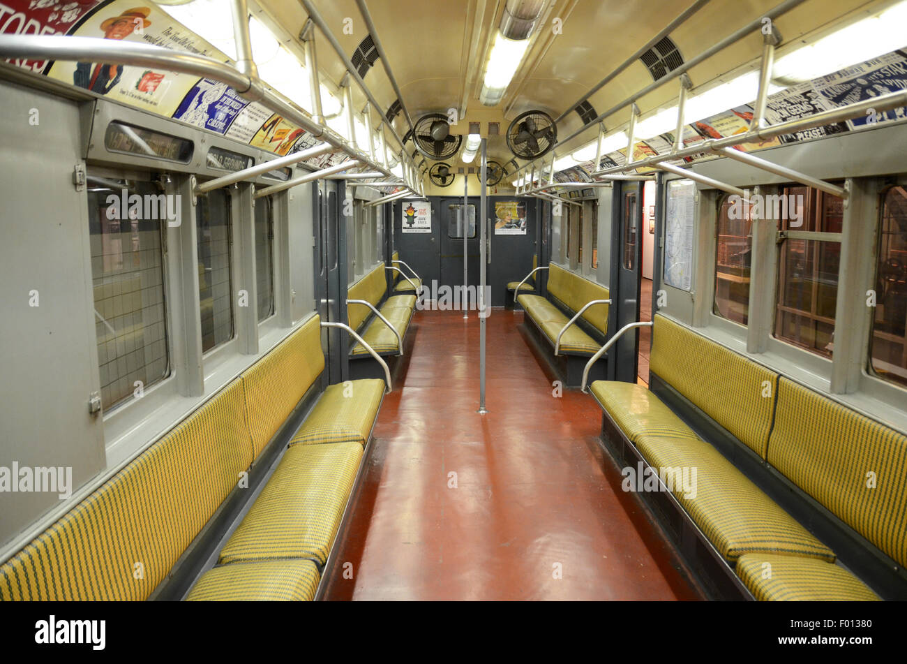 New York Transit Museum carriage subway vintage subway 1948 ceiling ...