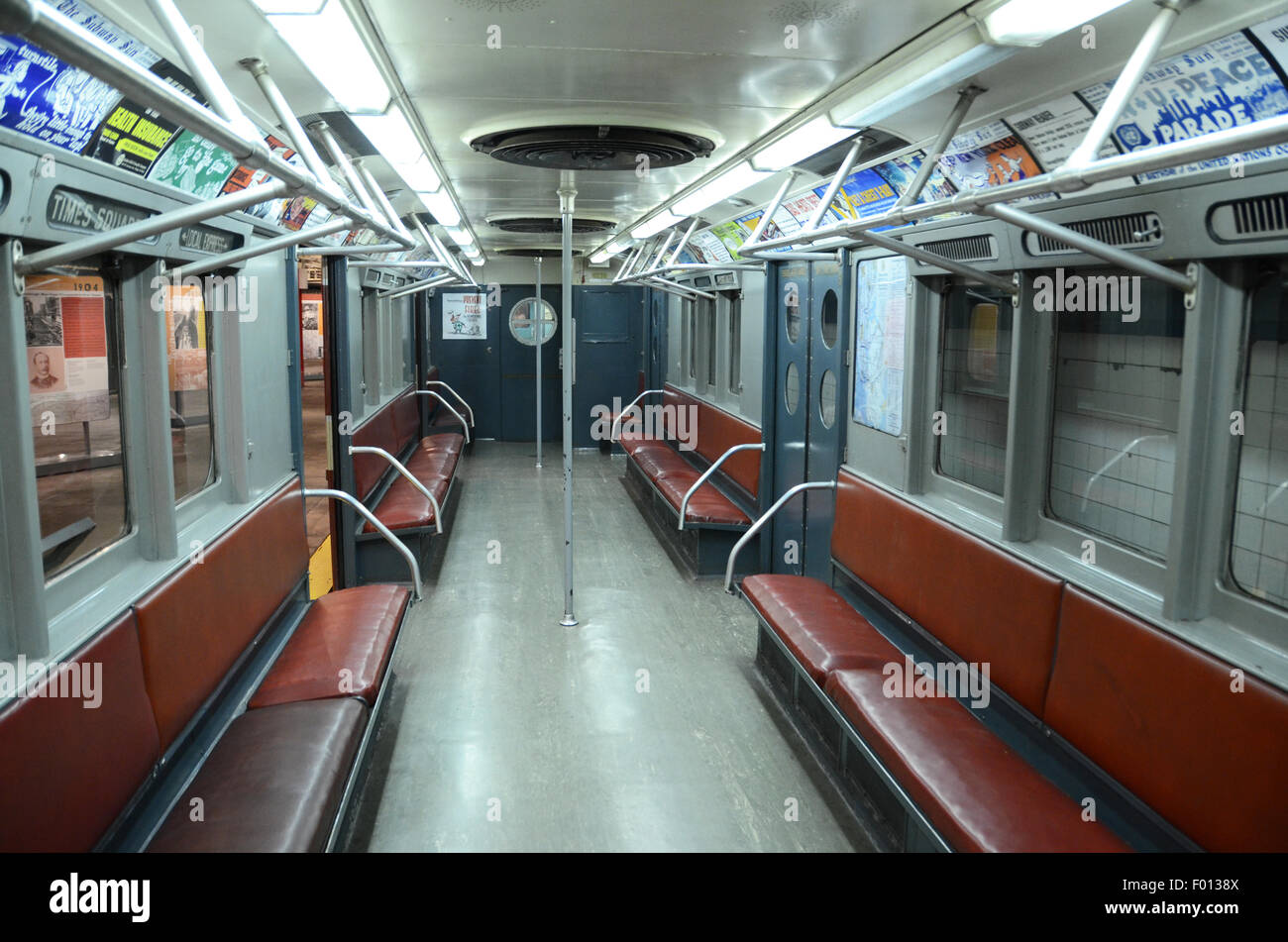 New York Transit Museum carriage subway vintage subway 1950 ceiling ...