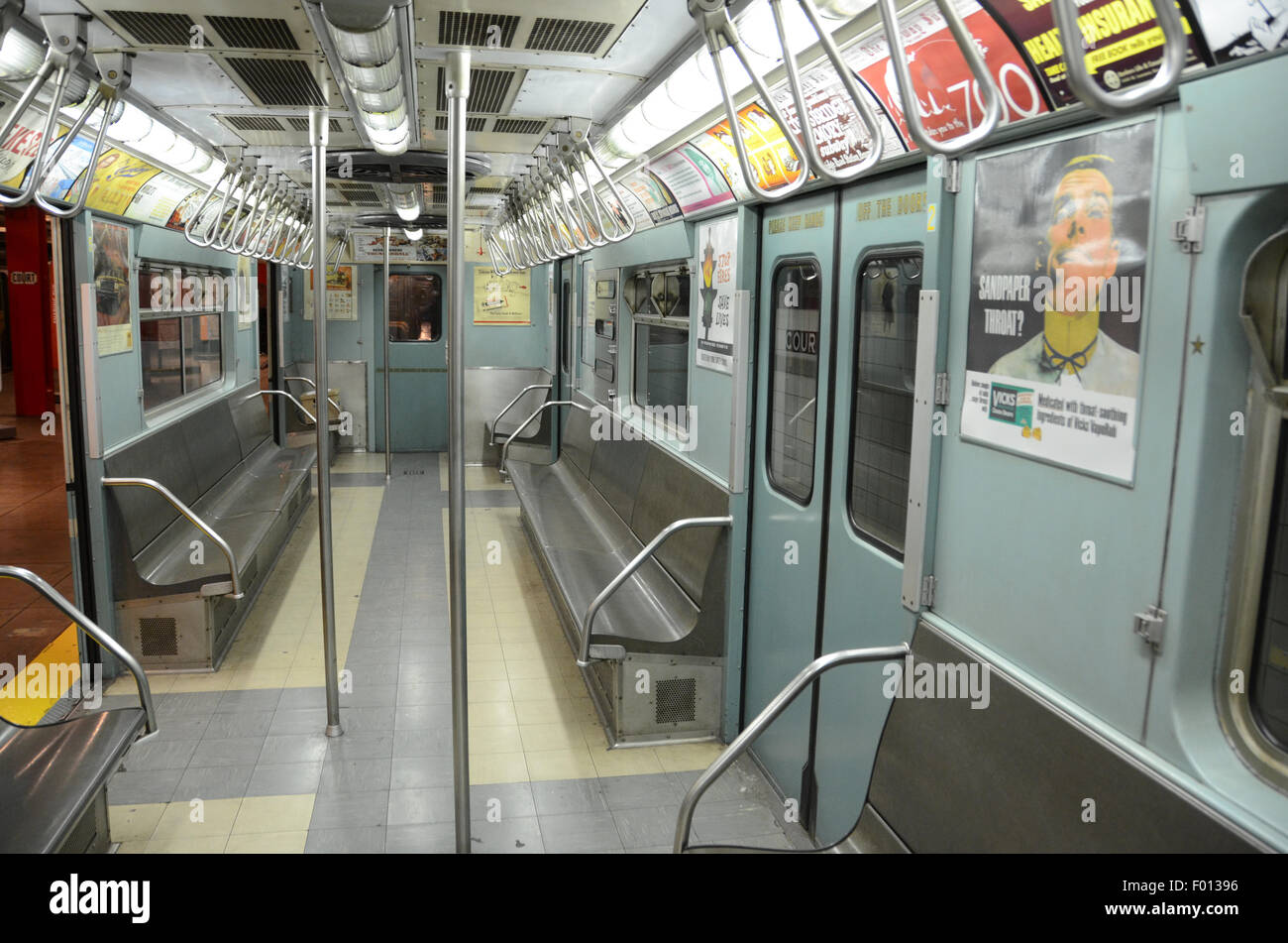 New York Transit Museum carriage subway vintage subway 1961; grey gray ...
