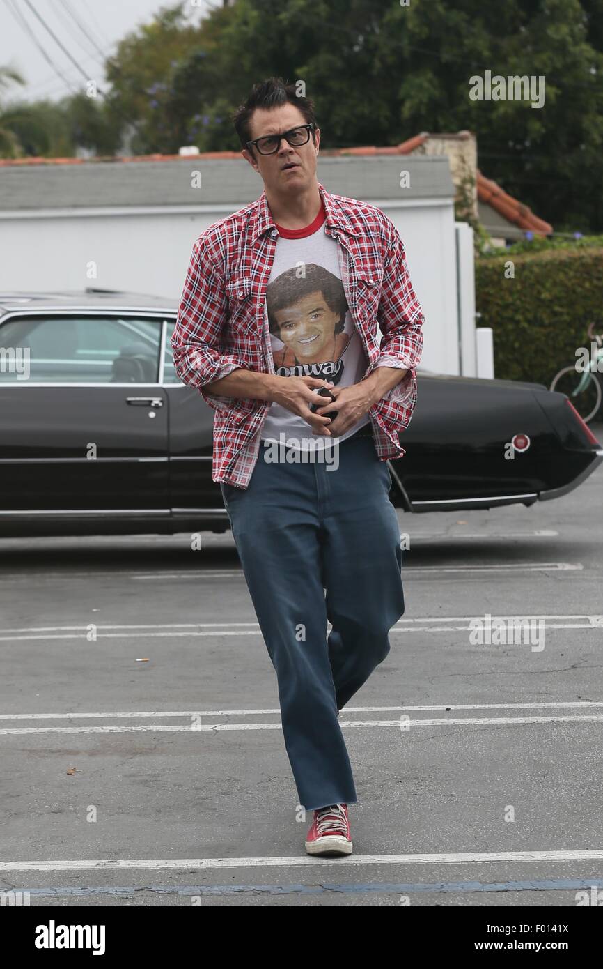 Johnny Knoxville arriving at Fred Segal wearing a country music singer ...