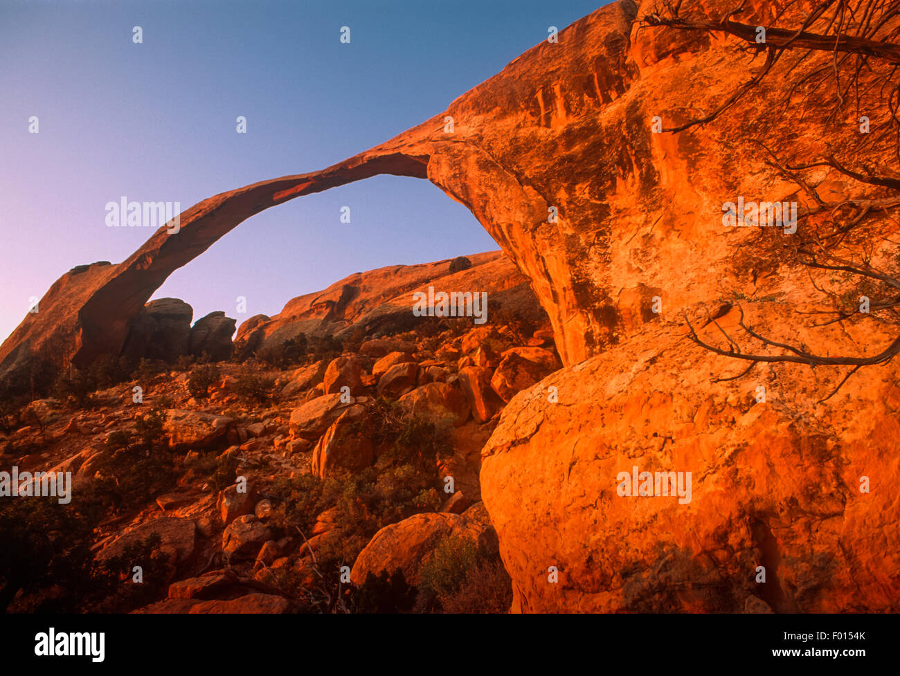 Landscape Arch, Arches National Park, Utah Stock Photo - Alamy