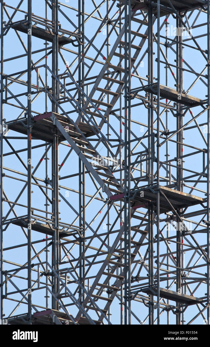 Building stairs tube frame structure Stock Photo - Alamy