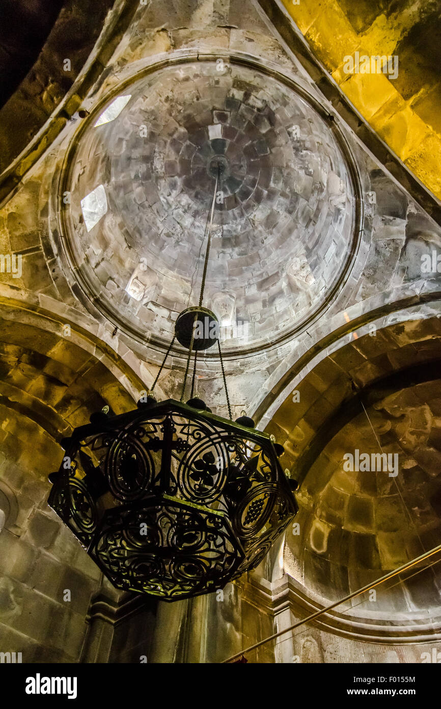 Intricate details of a historic dome in an ancient structure featuring ...