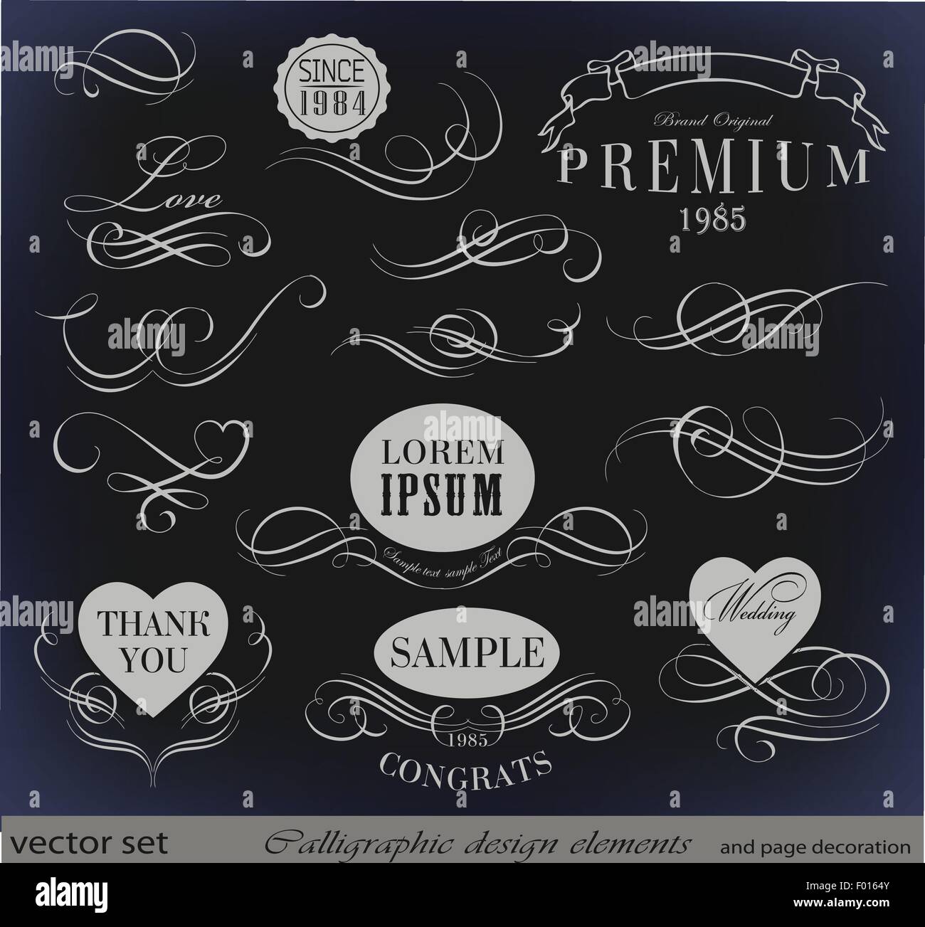 calligraphic design elements Stock Vector Image & Art - Alamy