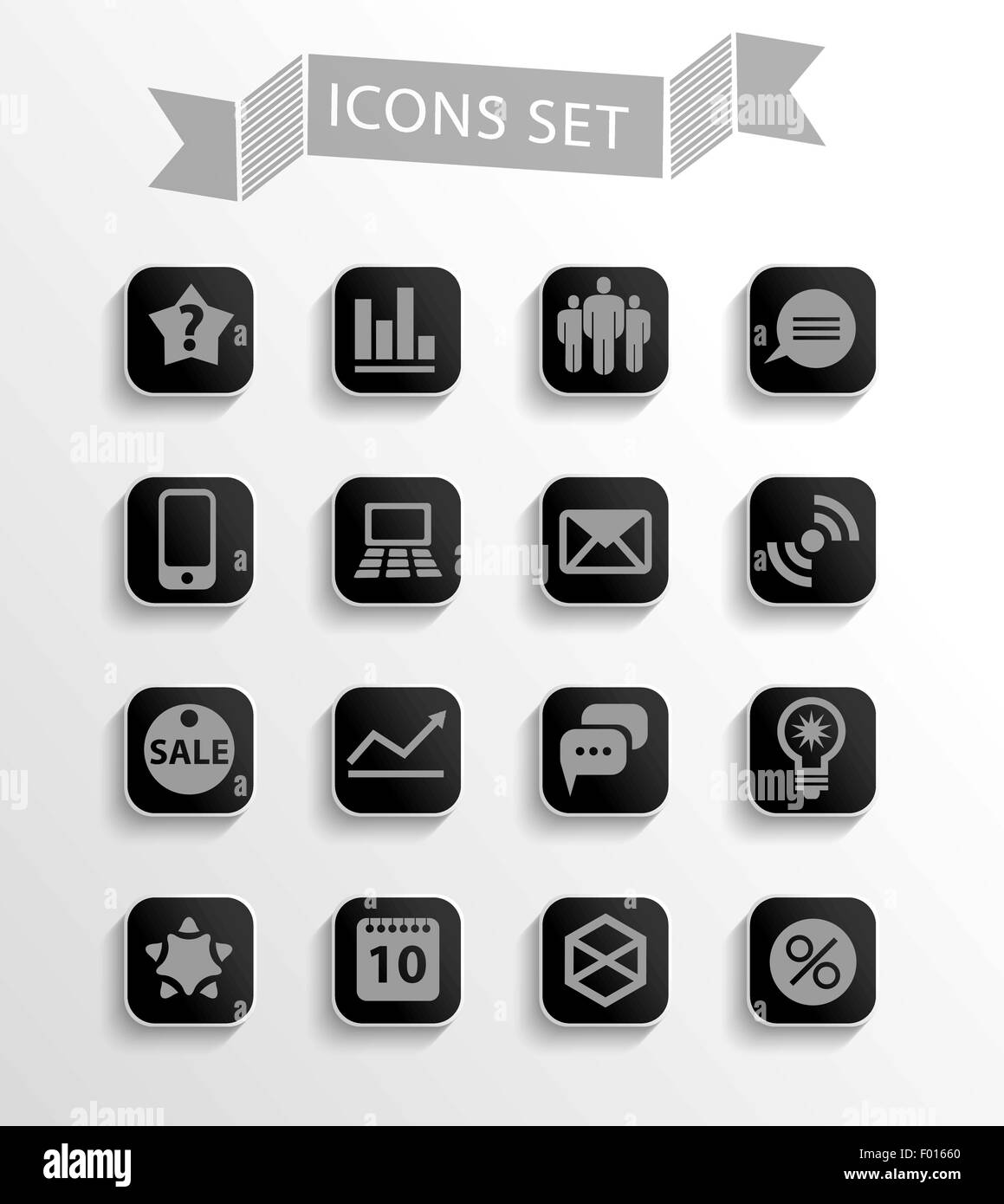 Set of web icons Stock Vector Image & Art - Alamy