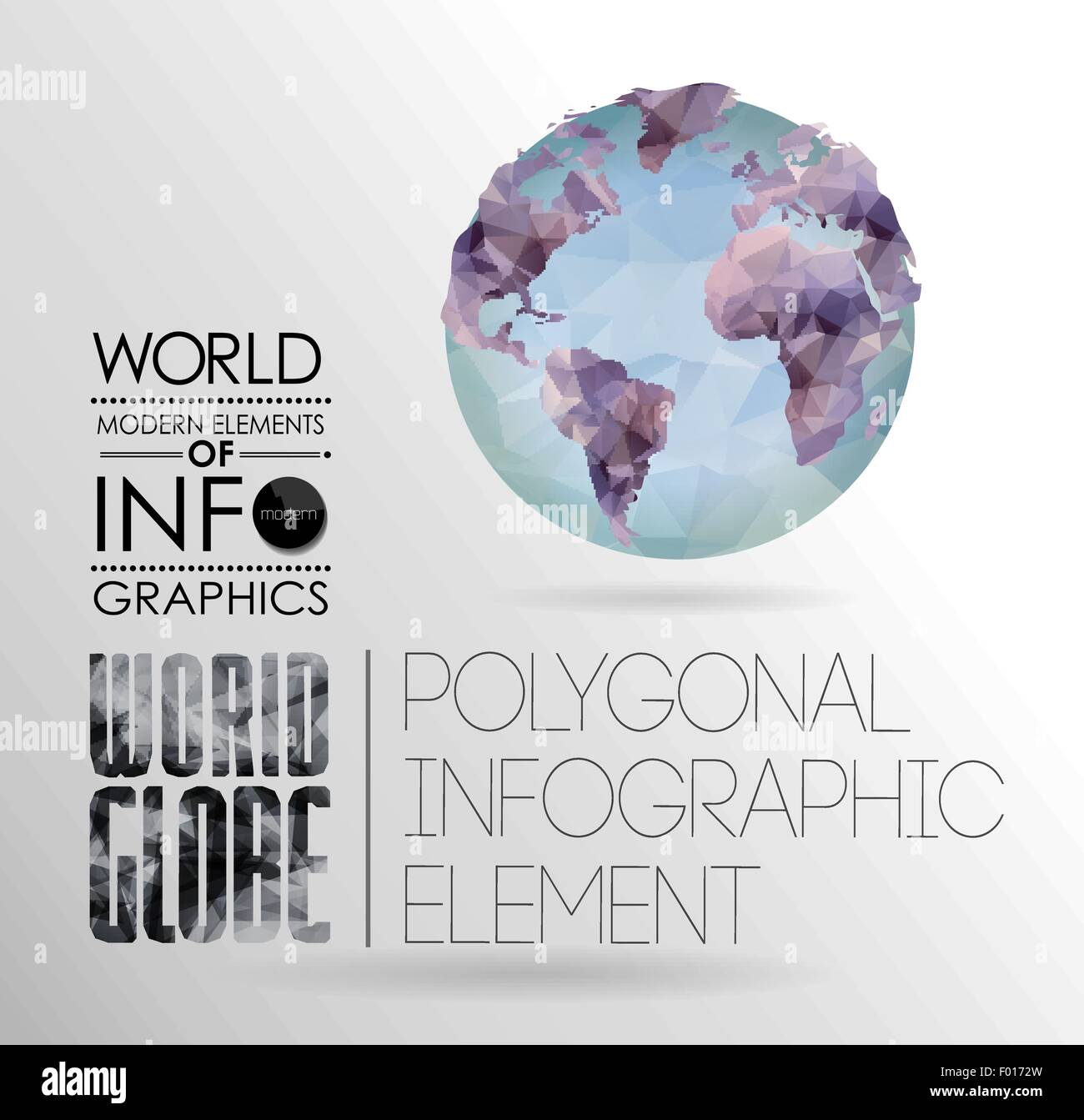 Polygon texture earth globe icon hi-res stock photography and images ...