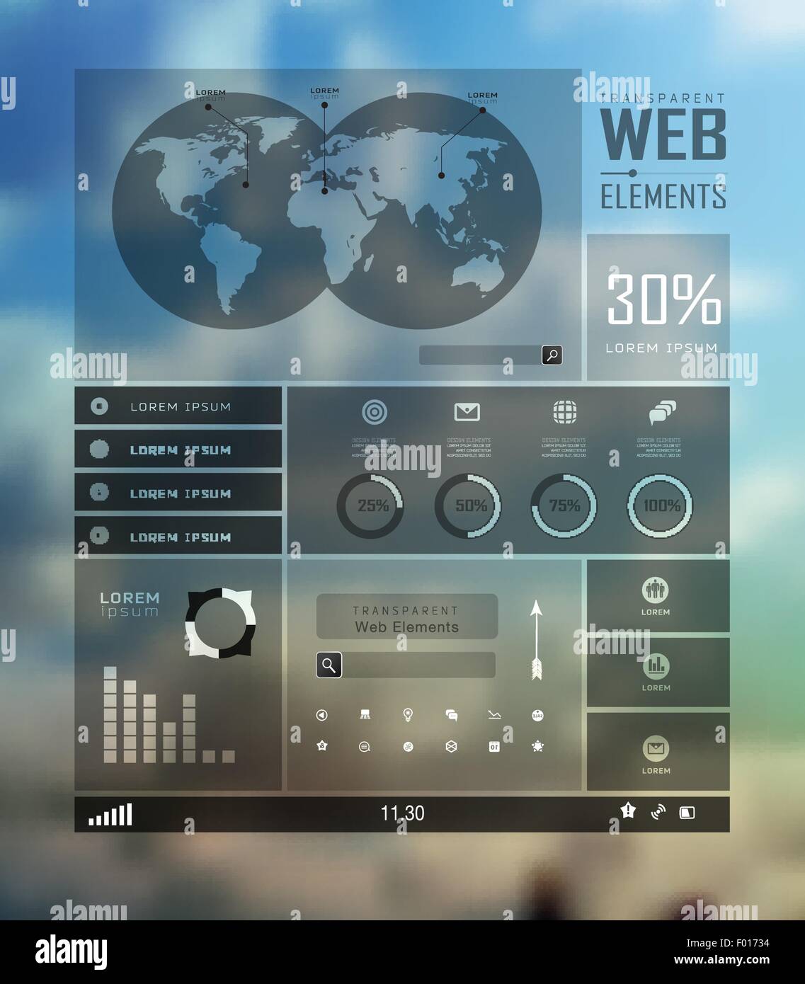 Transparent business Infographics. Shadows options Stock Vector Image ...