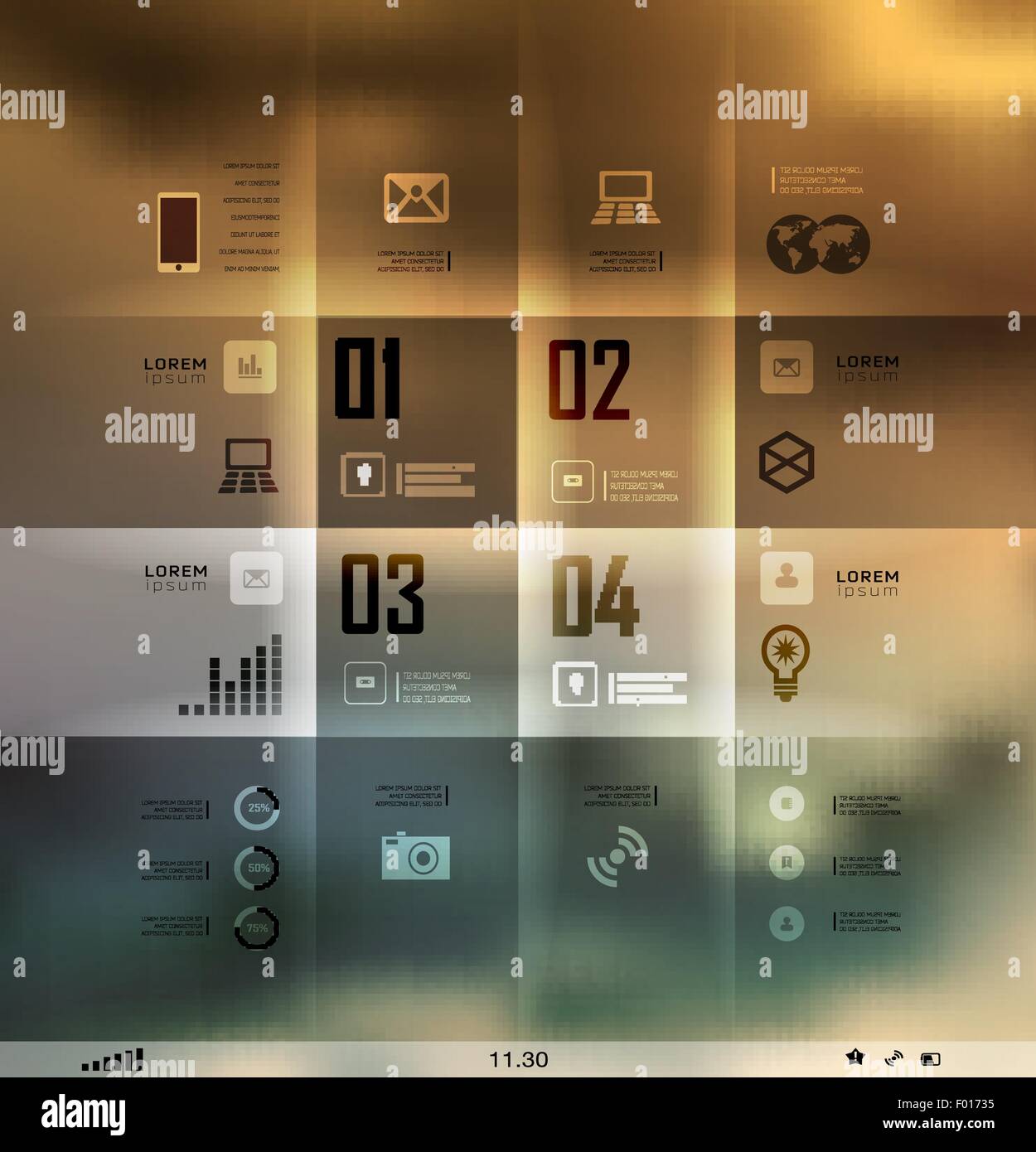 Transparent business Infographics. Shadows options Stock Vector Image ...