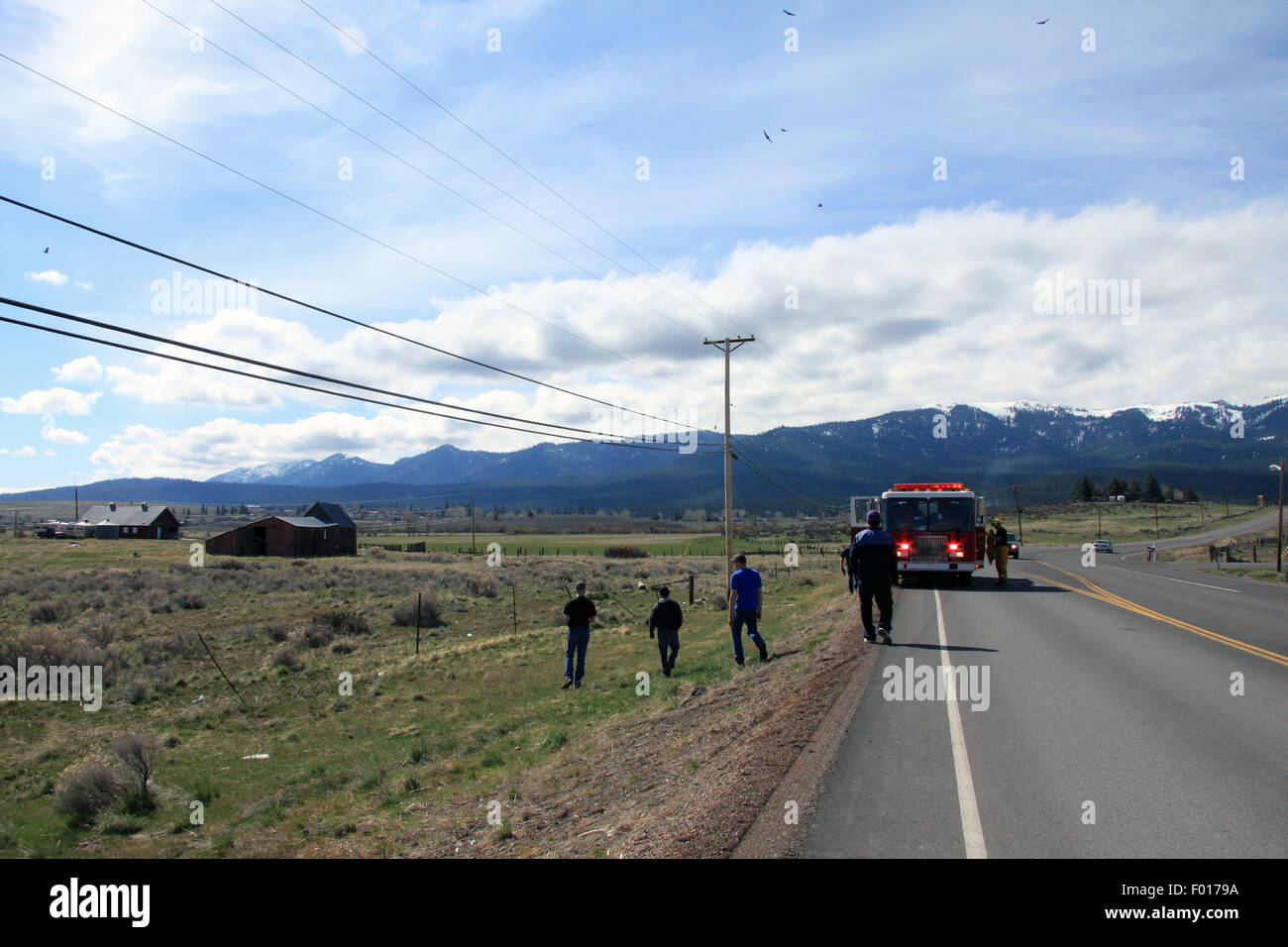 Firetruck crew hi-res stock photography and images - Alamy