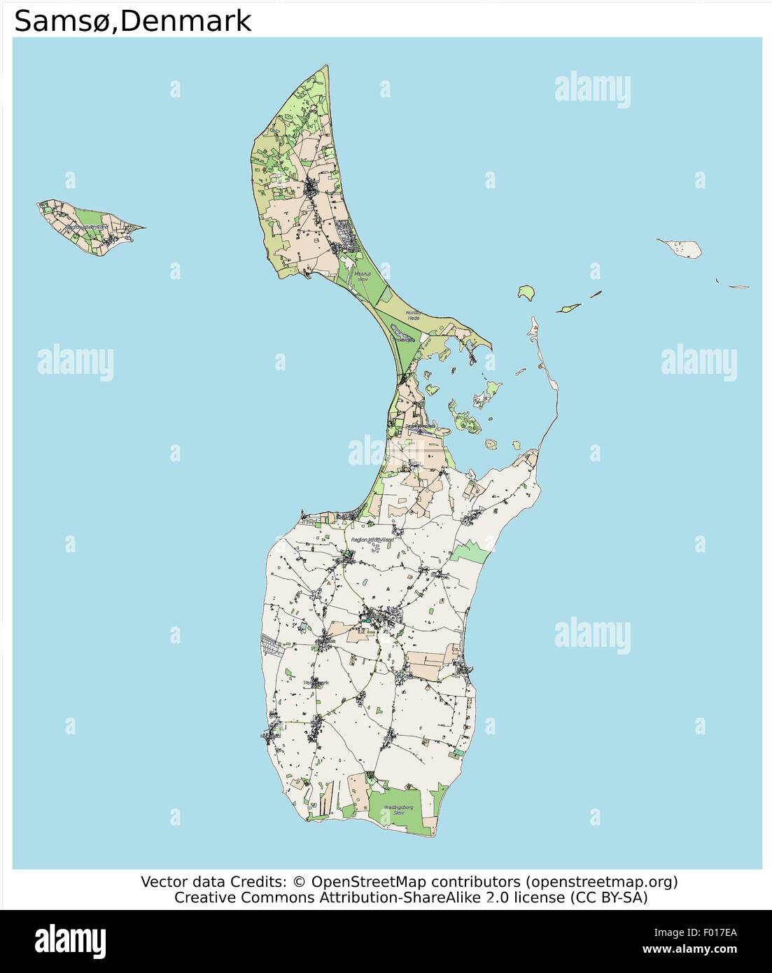 Vintage Map Of Denmark Stock Vector Images - Alamy