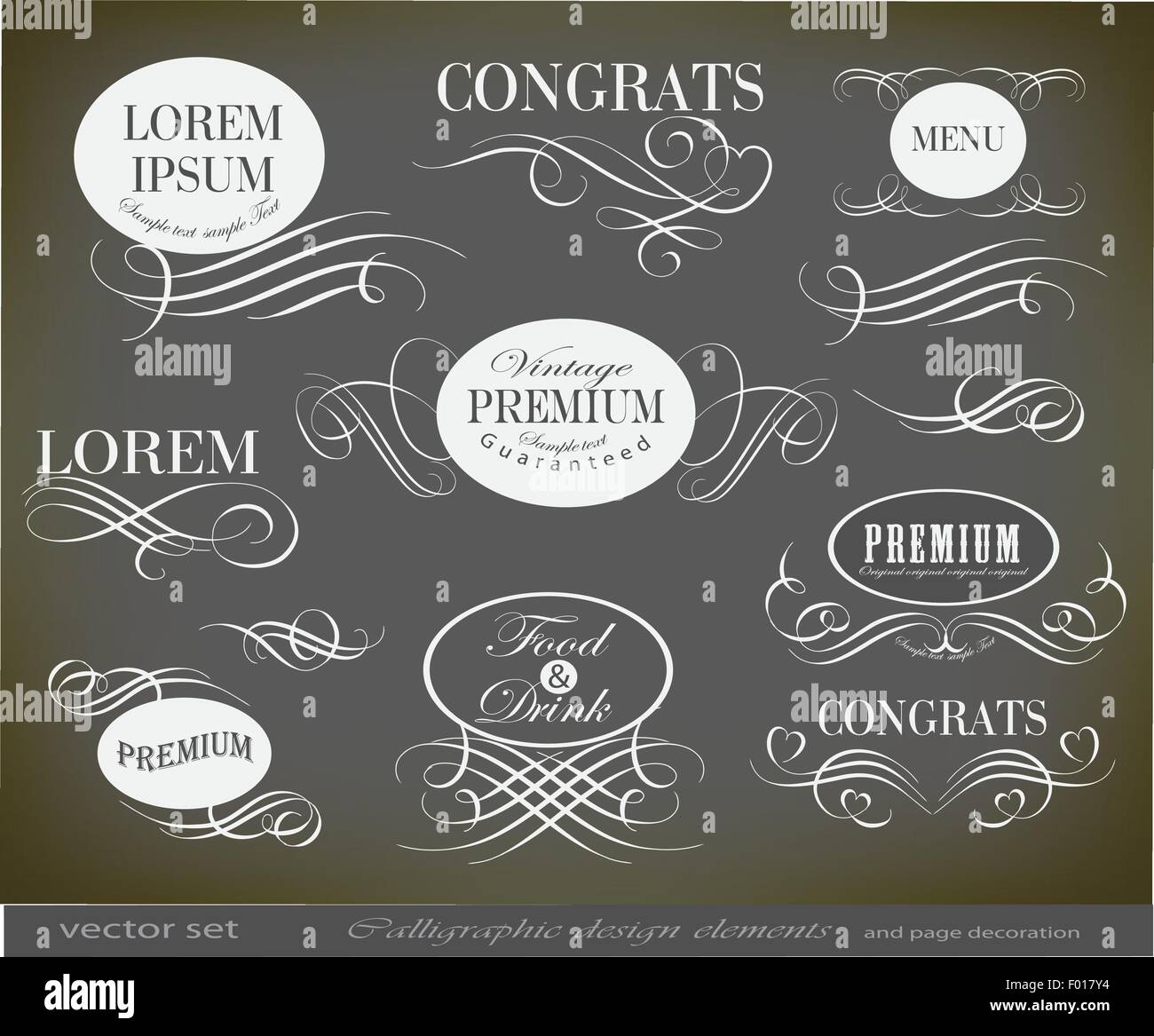 calligraphic design elements Stock Vector Image & Art - Alamy