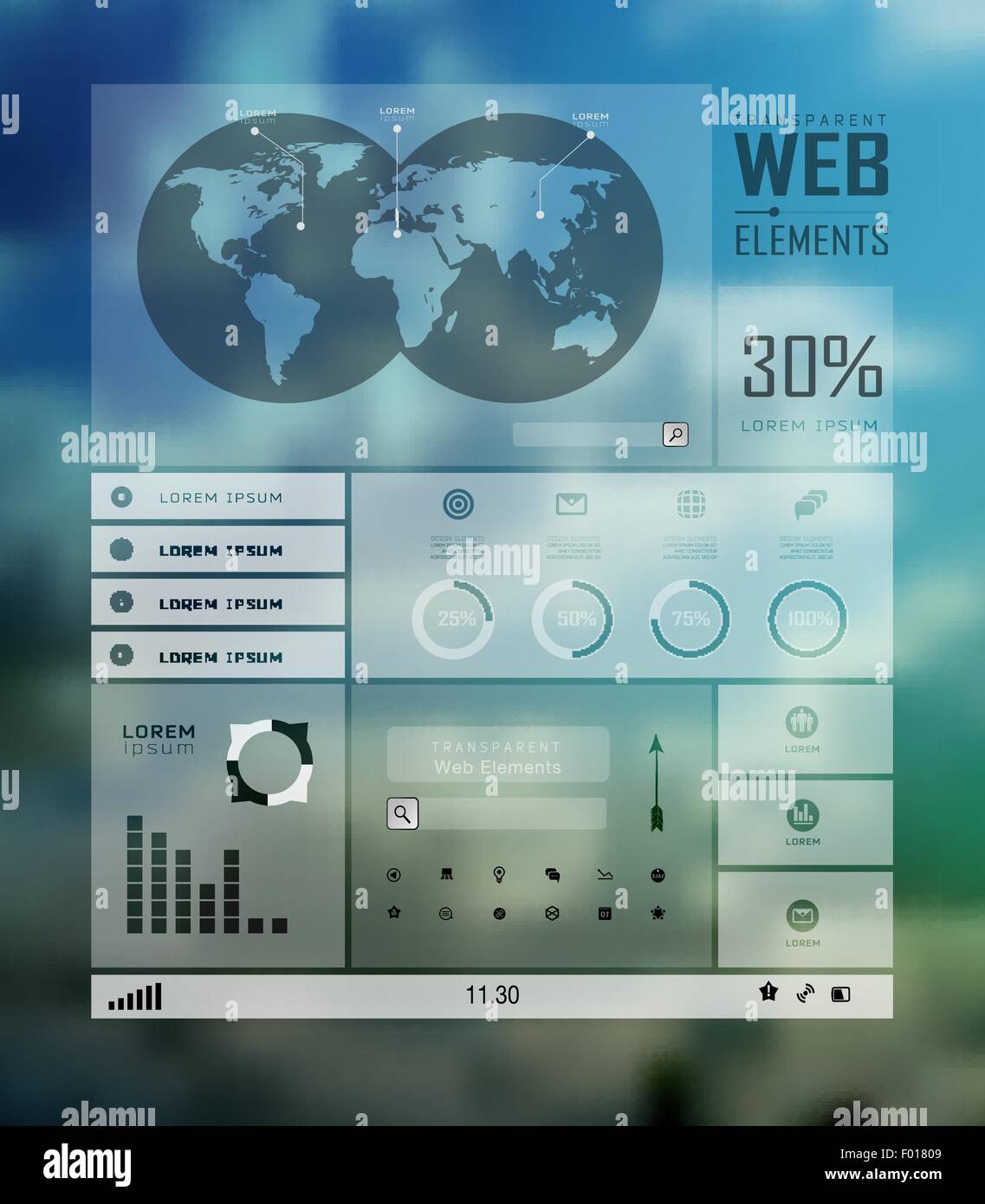 Transparent business Infographics. Shadows options Stock Vector Image ...