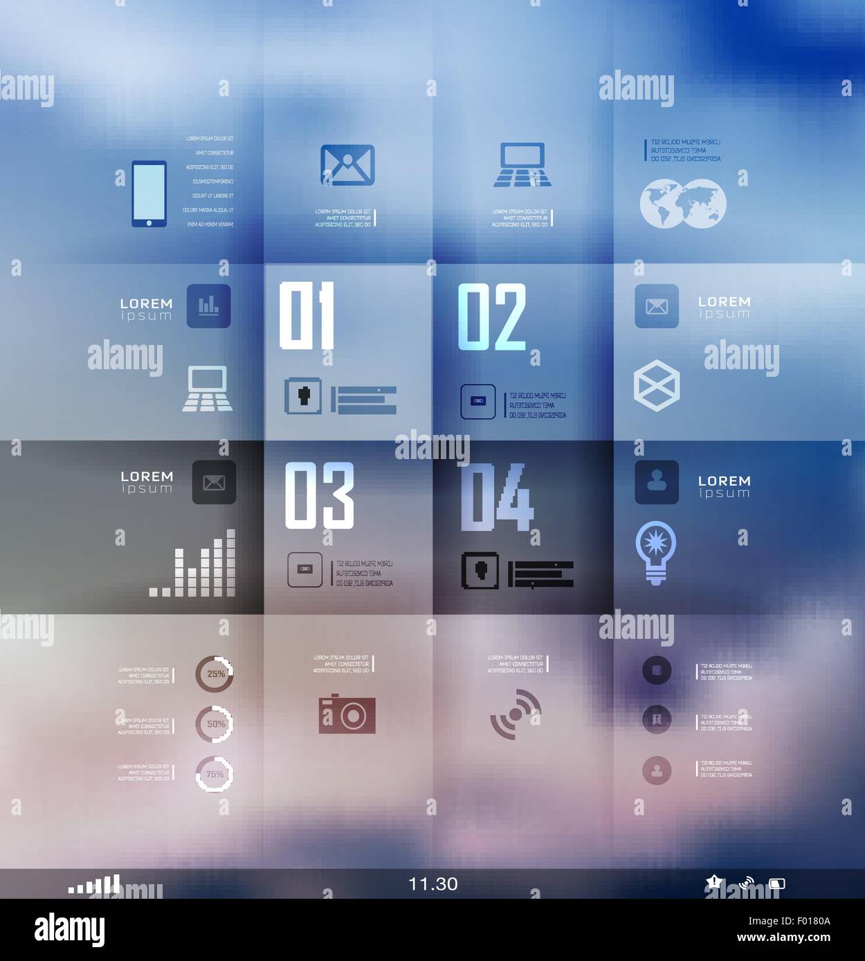 Transparent business Infographics. Shadows options Stock Vector Image ...