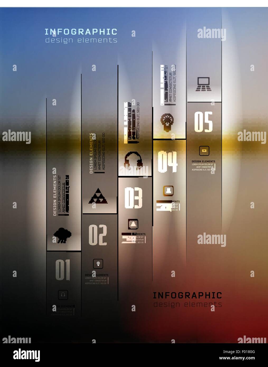 Transparent business Infographics. Shadows options Stock Vector Image ...