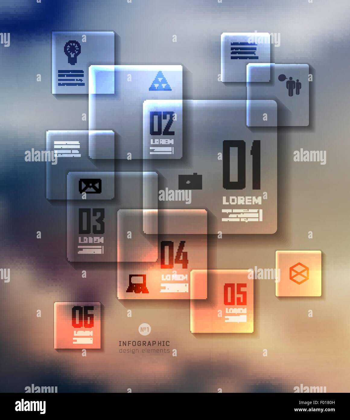 Transparent business Infographics. Shadows options Stock Vector Image ...