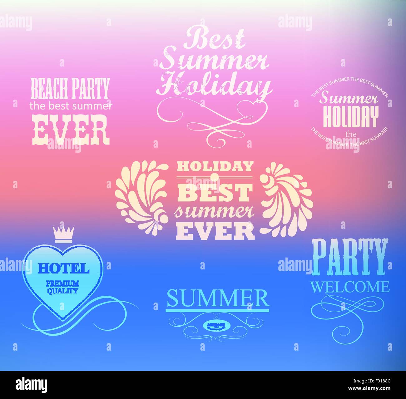 elements for Summer Holidays Stock Vector Image & Art - Alamy