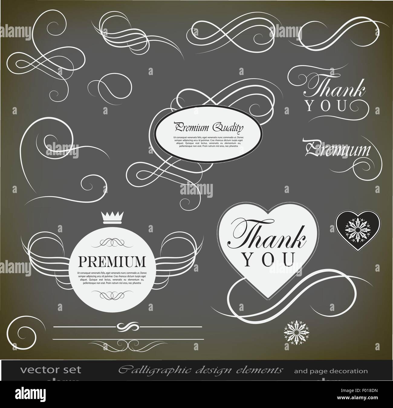 calligraphic design elements Stock Vector Image & Art - Alamy