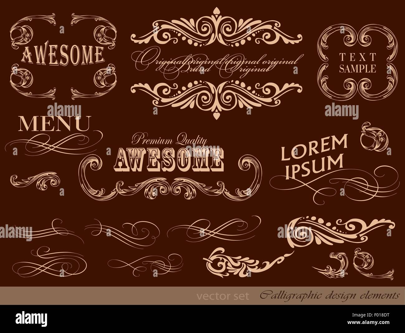 calligraphic design elements Stock Vector Image & Art - Alamy