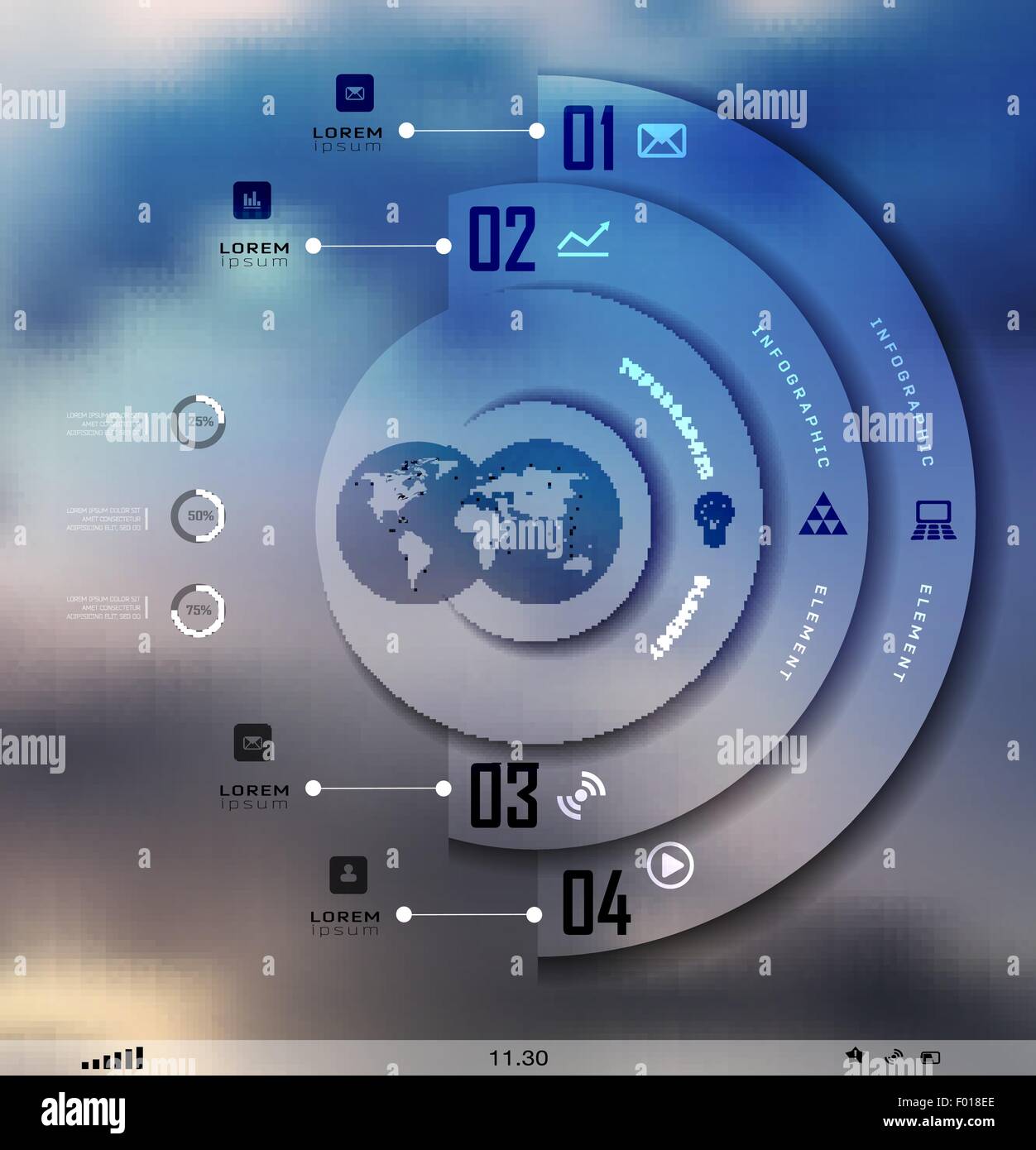 Transparent business Infographics. Shadows options Stock Vector Image ...