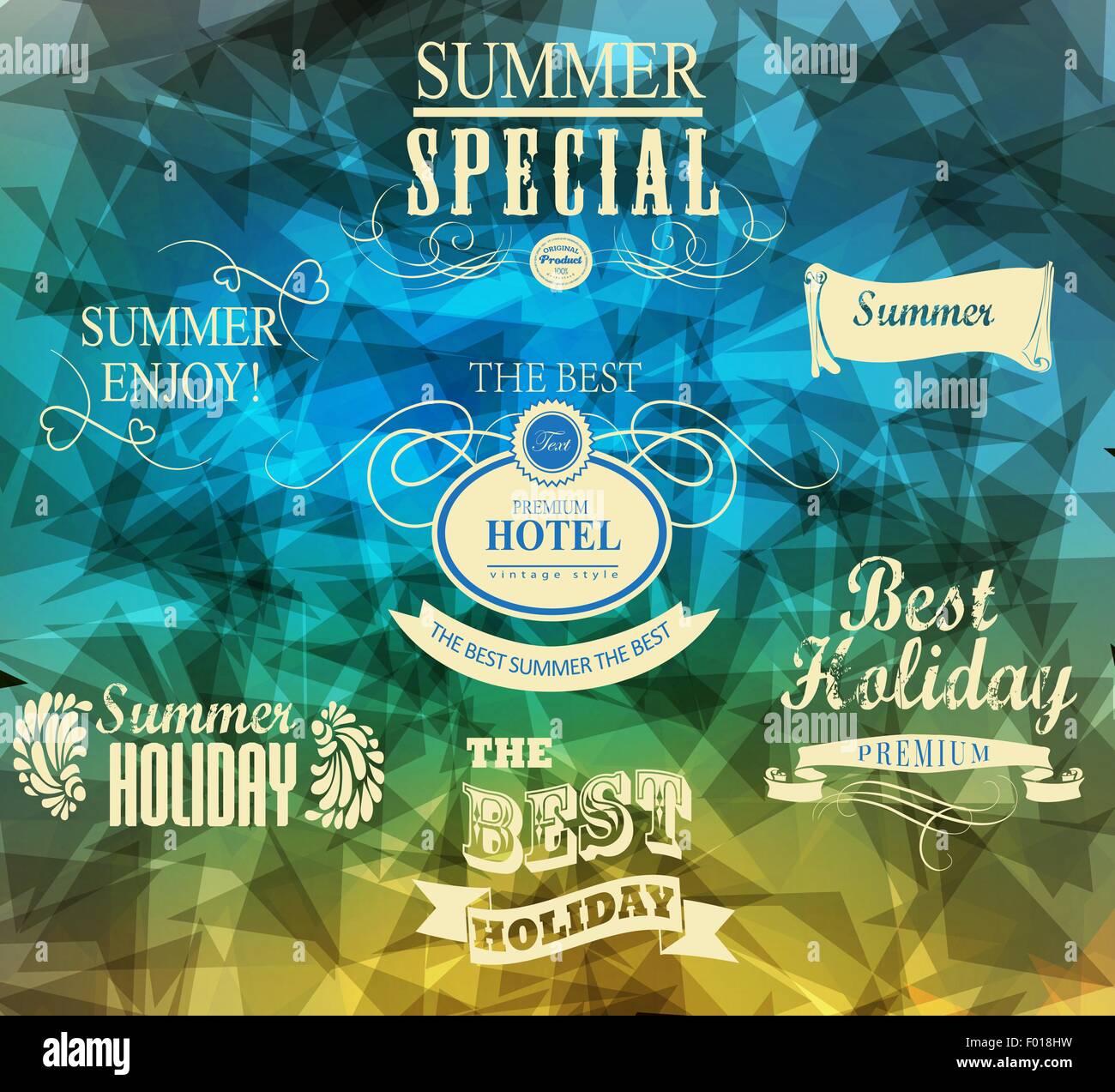 elements for Summer Holidays Stock Vector Image & Art - Alamy
