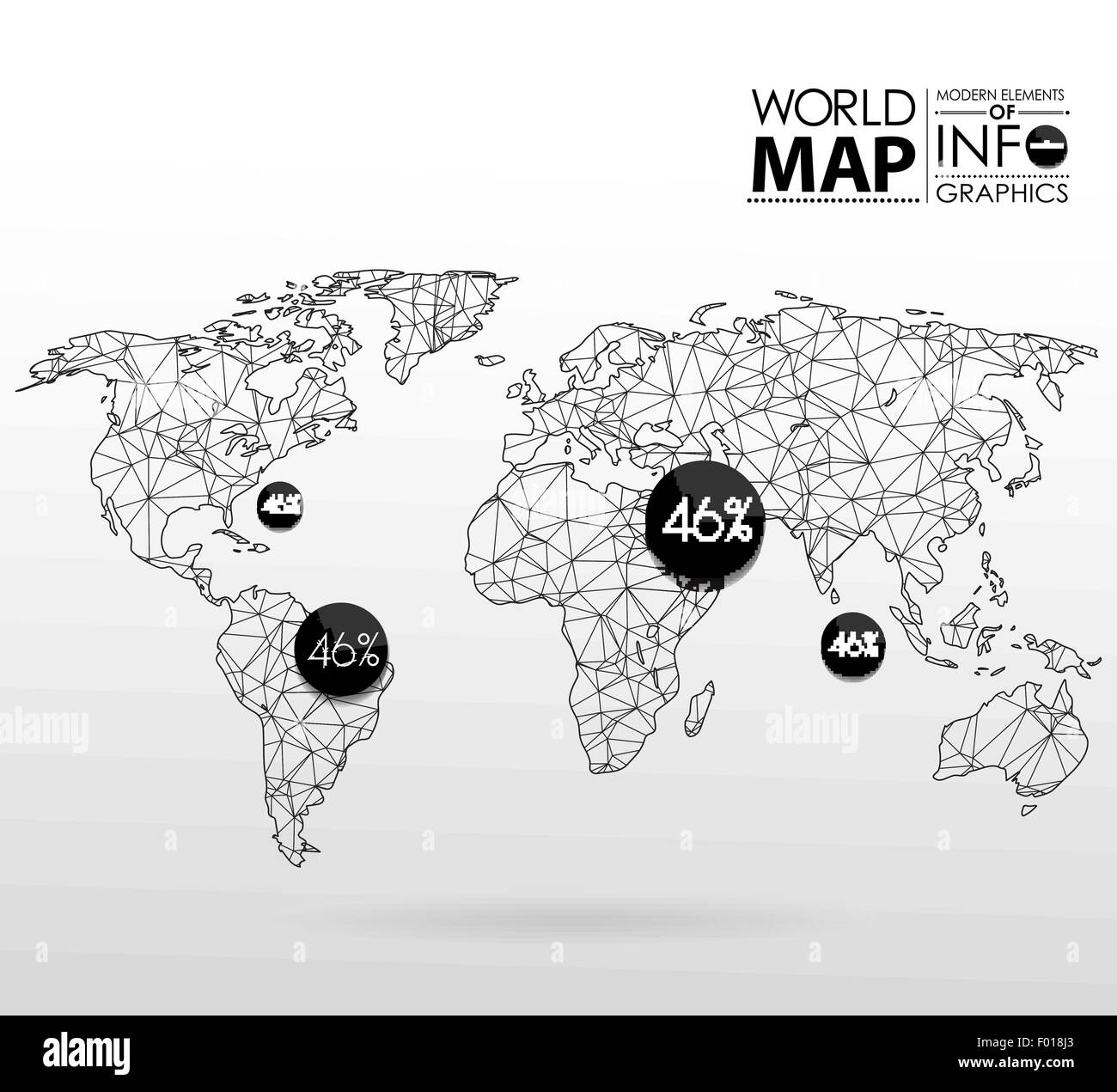 World map background in polygon Stock Vector Image & Art - Alamy