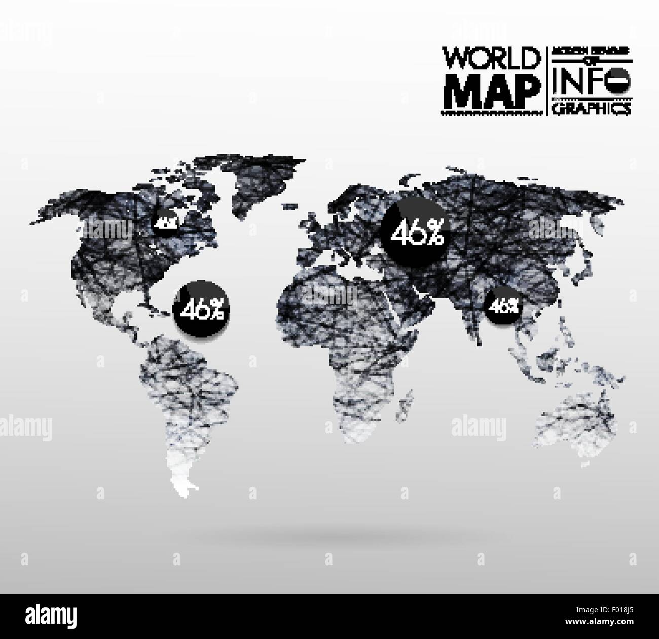 World map in polygonal Stock Vector Images - Alamy