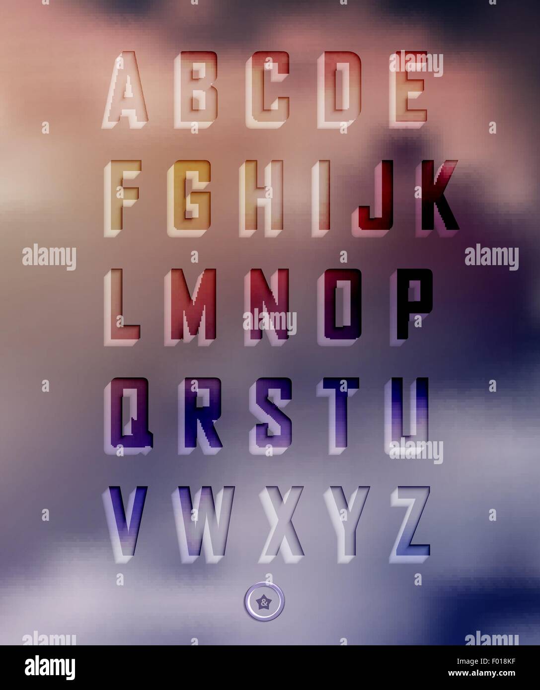 Transparent three-dimensional alphabet set Stock Vector Image & Art - Alamy