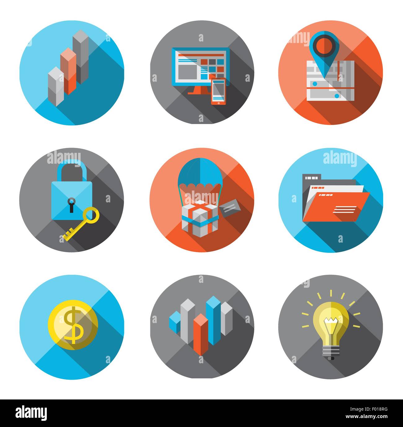 Universal flat icons web Cut Out Stock Images & Pictures - Alamy