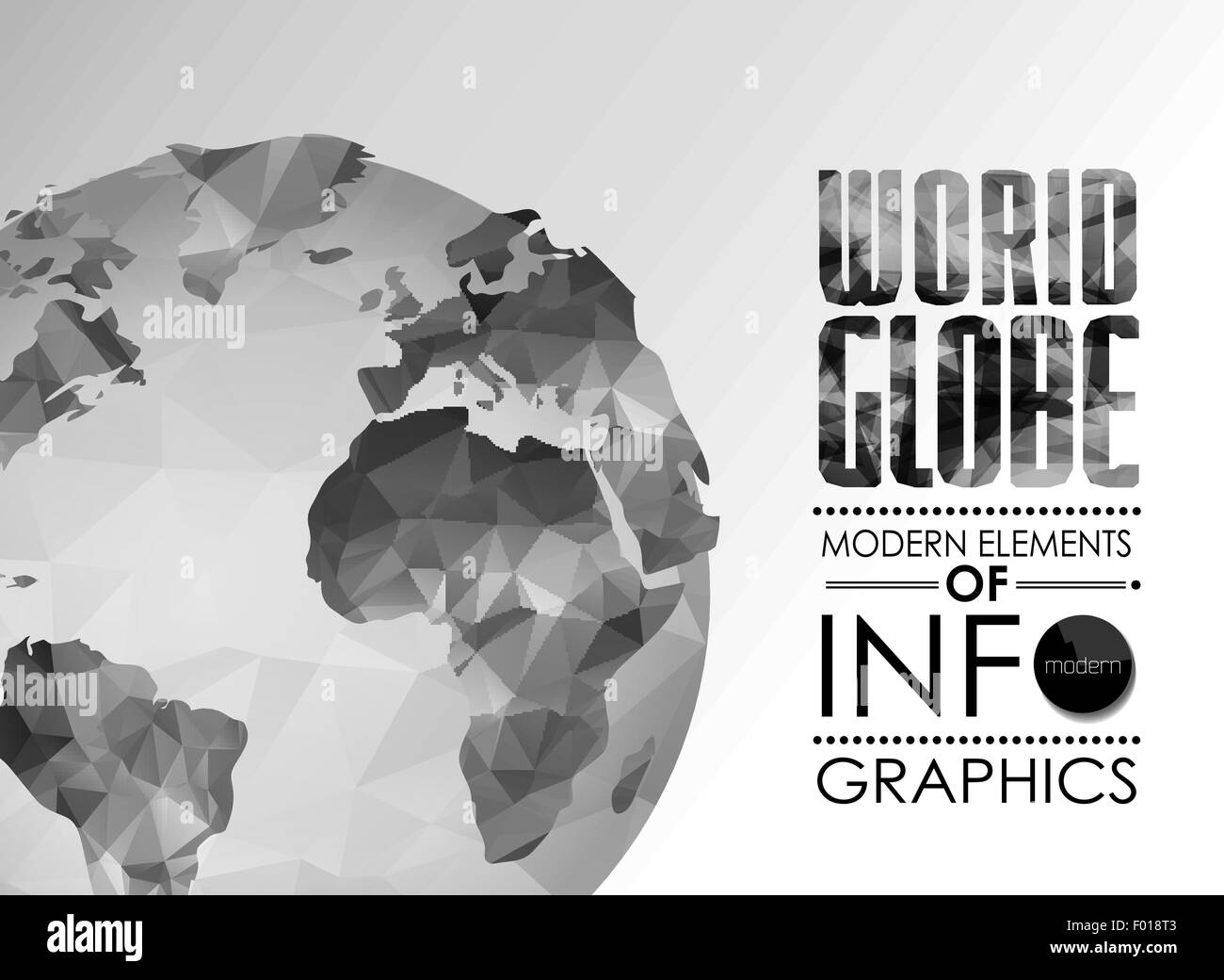Vector world globe, triangular map of the earth Stock Vector Image ...