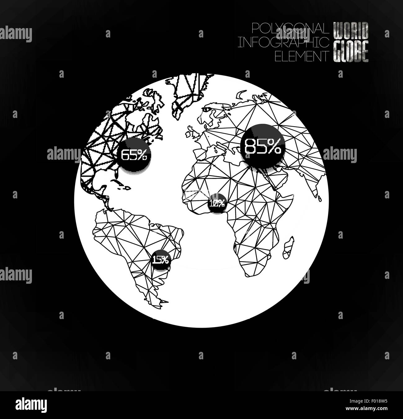 Modern elements of info graphics. World Map and typography Stock Vector ...