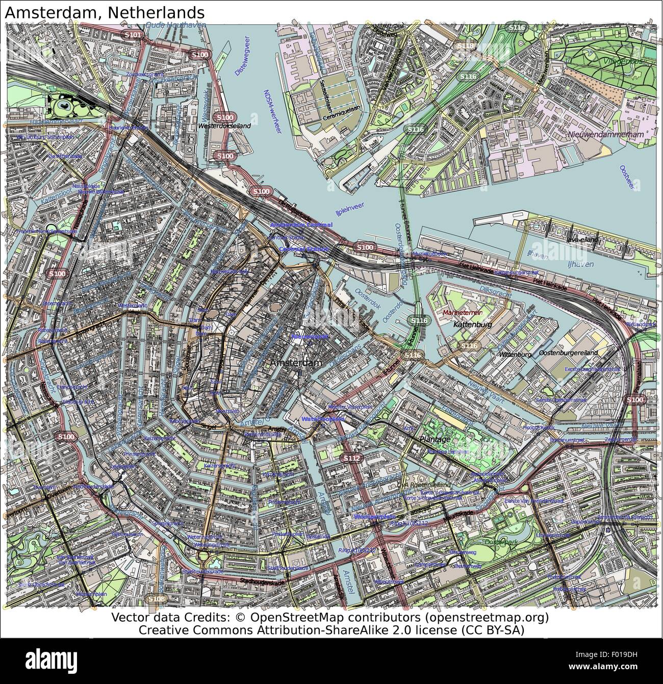 Aerial view amsterdam netherlands Stock Vector Images - Alamy