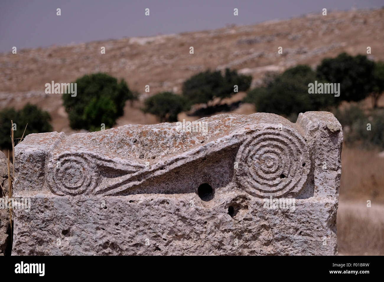 Remains of the ancient Jewish synagogue from 5th–8th century CE at the ...