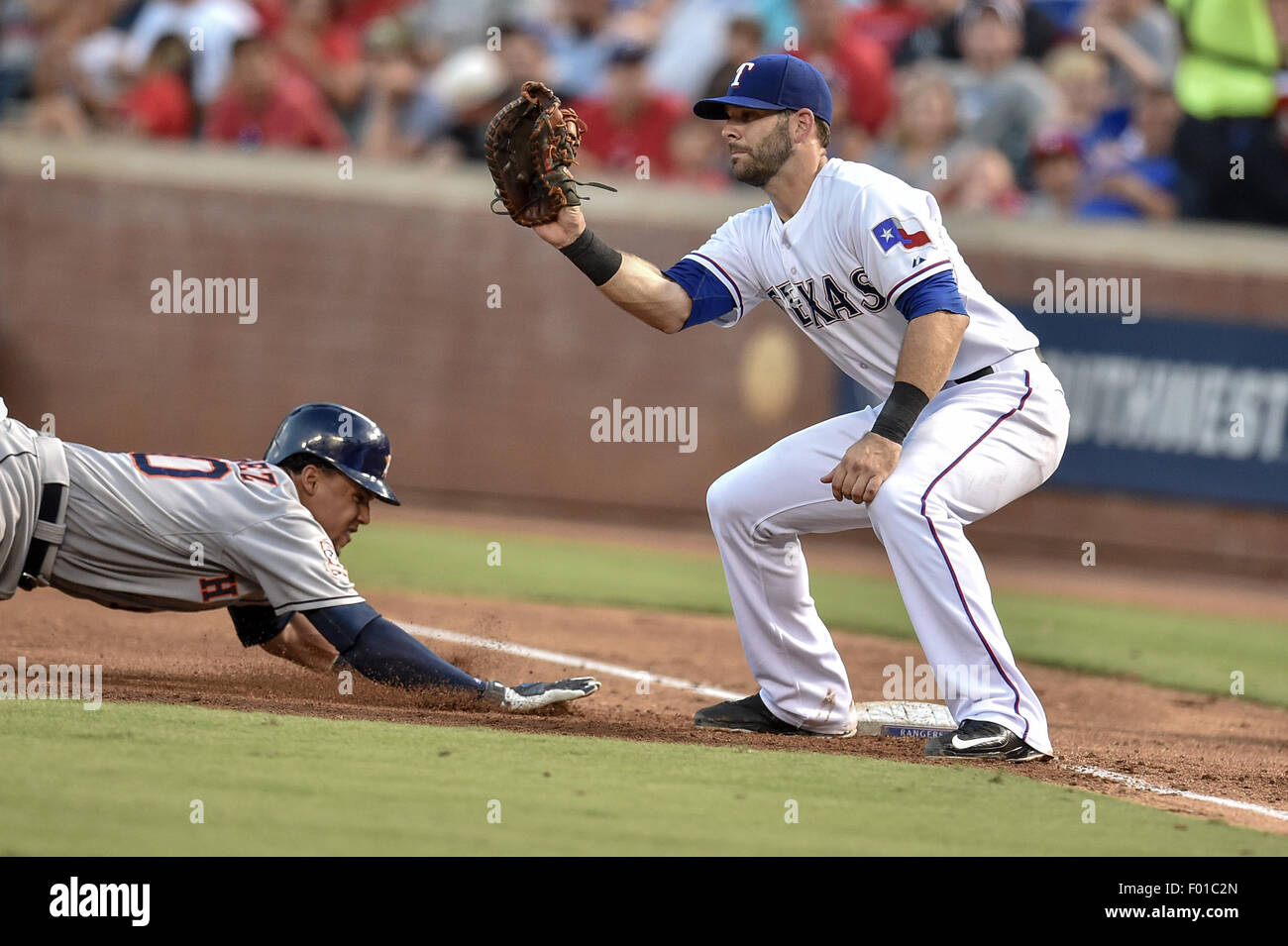 Arlington, Texas, USA. 05th Aug, 2015. Texas Rangers first baseman ...