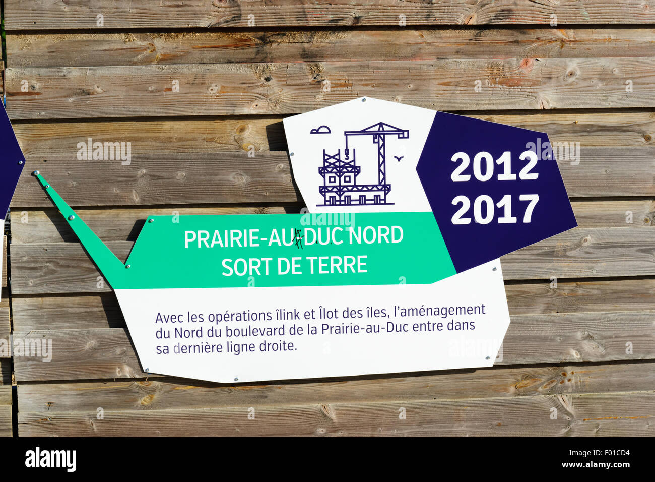 Prairie au Duc information signs Stock Photo - Alamy