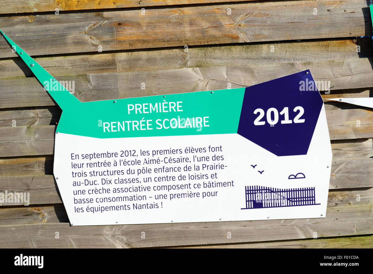 Prairie au Duc information signs Stock Photo - Alamy