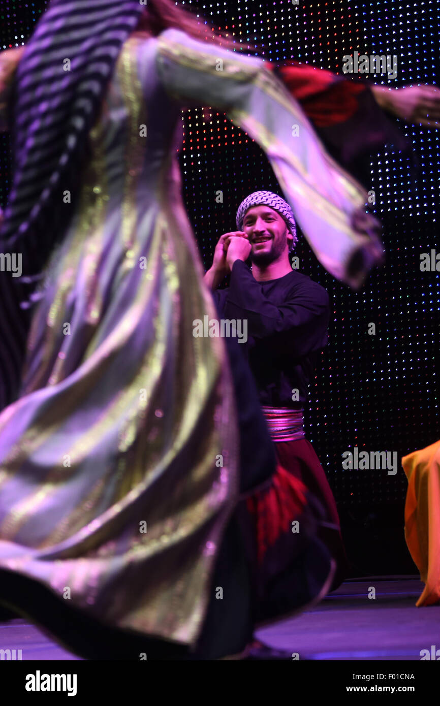Ramallah, West Bank, Palestinian Territory. 5th Aug, 2015. Dancers of ...