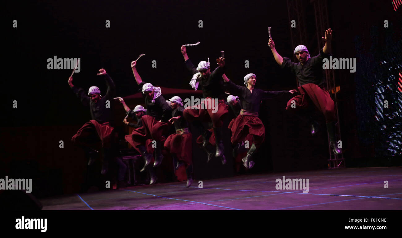Ramallah, West Bank, Palestinian Territory. 5th Aug, 2015. Dancers of ...