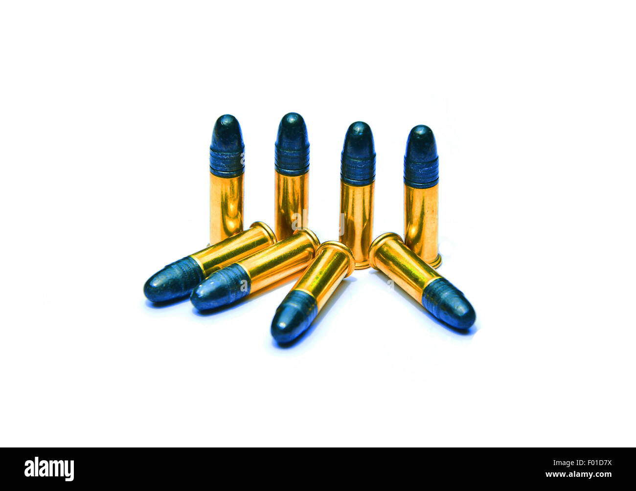 Bullet .22 Long Rifle Isolated on White Background Stock Photo - Alamy