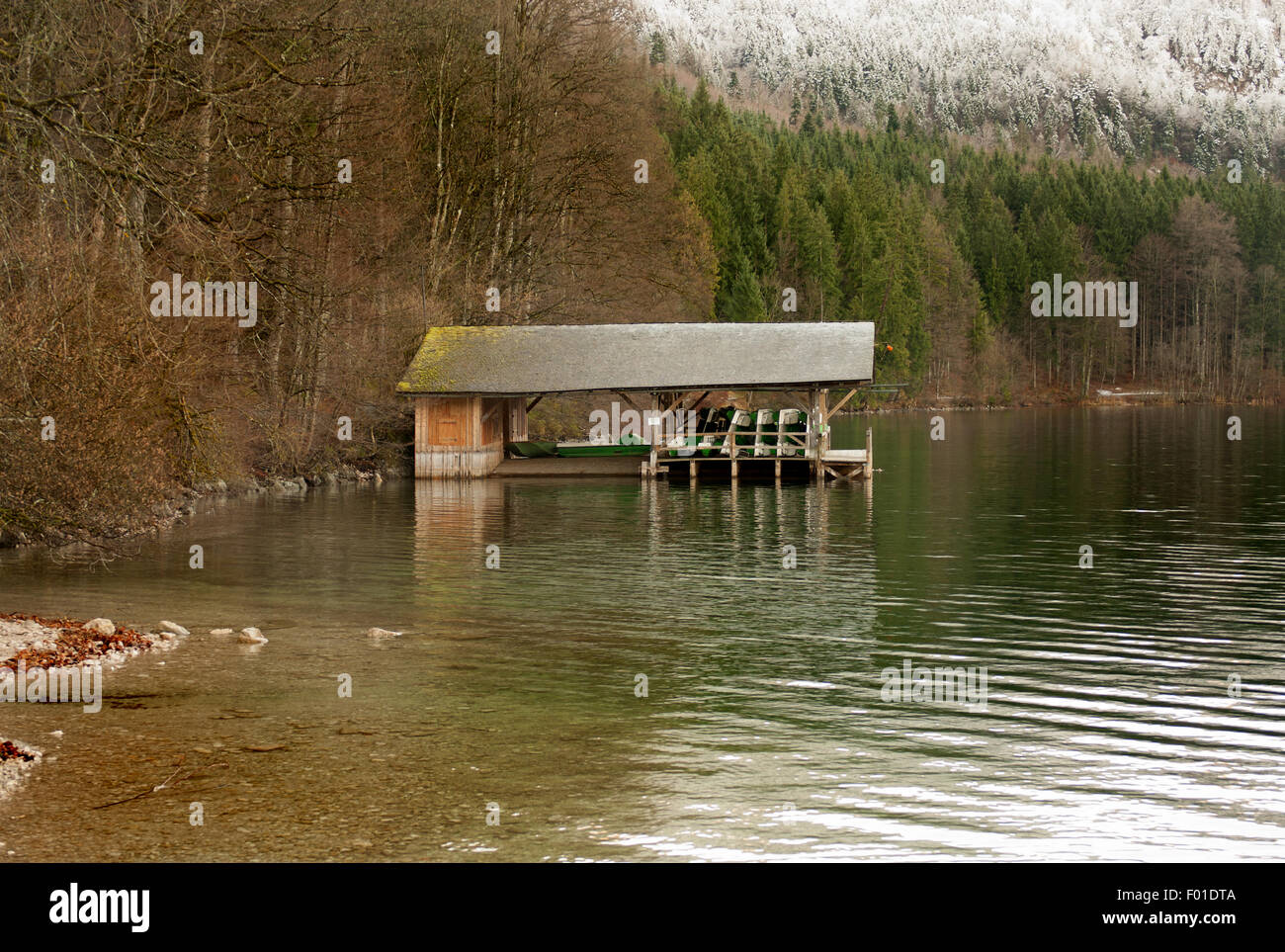 A boat shed on a lake in Bavaria, Germany Stock Photo - Alamy