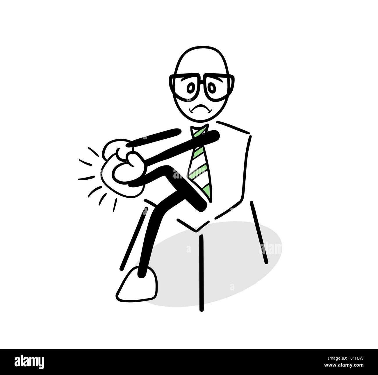 Digitally generated Cute cartoon with painful foot Stock Vector Image ...