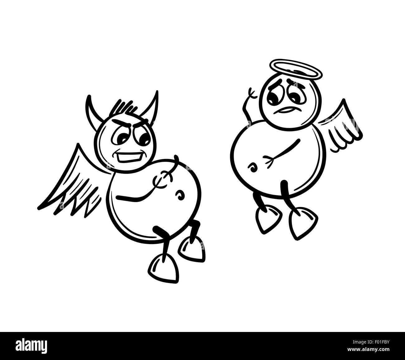 Digitally generated Good versus evil concept vector Stock Vector Image ...