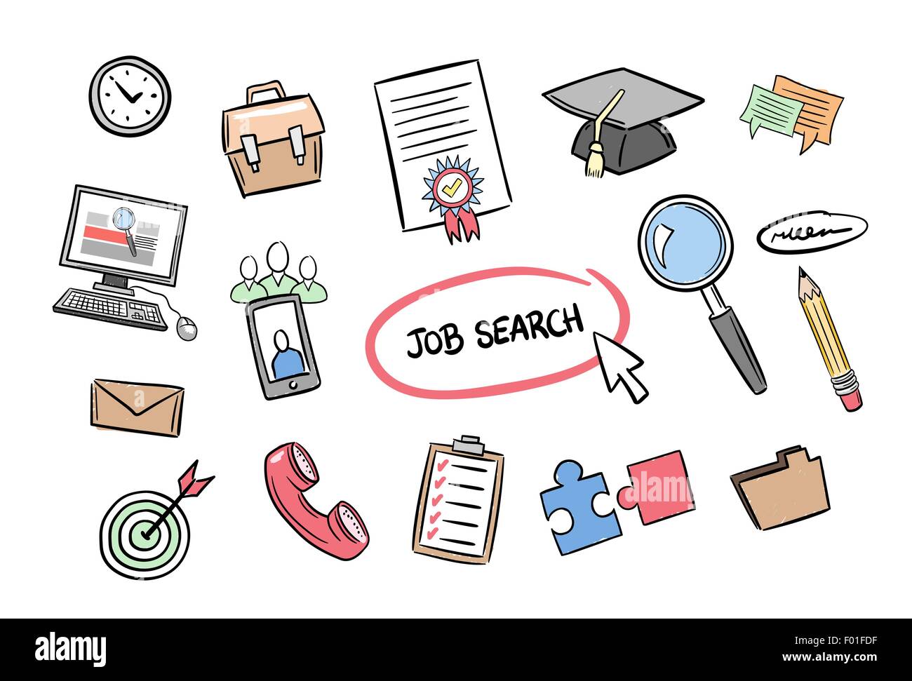 Digitally generated Job search concept vector Stock Vector Image & Art ...