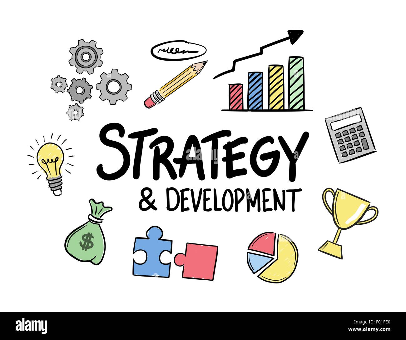 Digitally generated Strategy development concept vector Stock Vector ...