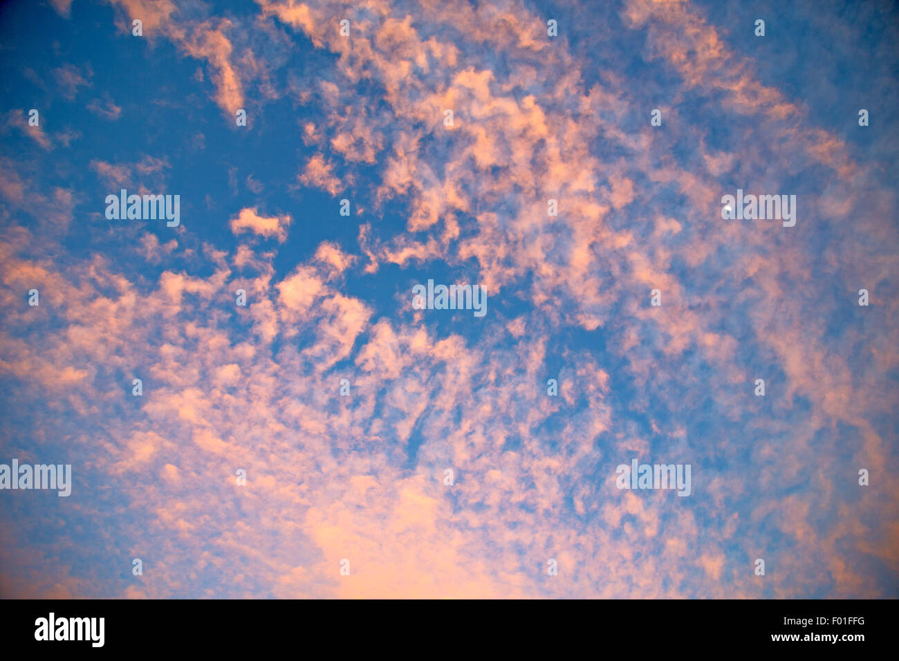 sunrise in the colored sky white soft clouds and abstract background ...