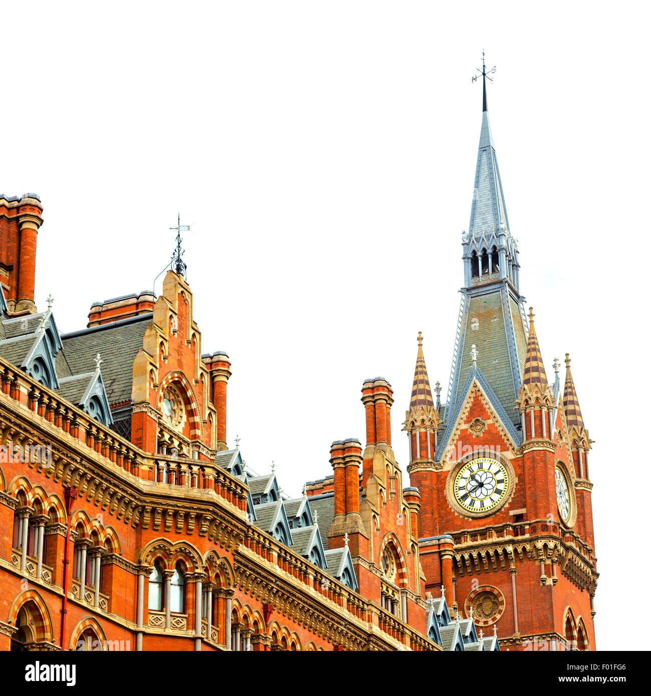 old architecture in london england windows and brick exterior wall ...