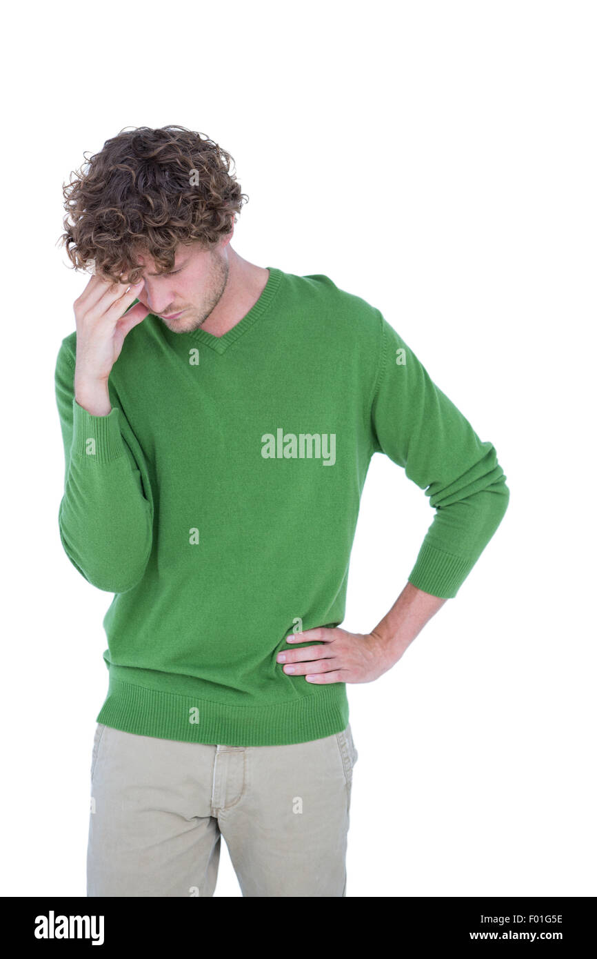 Sad man white background standing hi-res stock photography and images ...