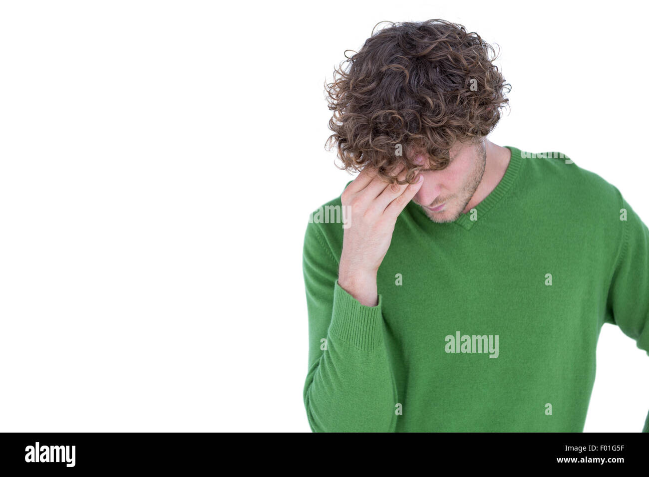 Sad man white background standing hi-res stock photography and images ...